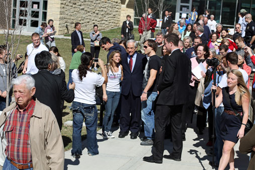 Republican presidential candidate Ron Paul makes appearance at SM East